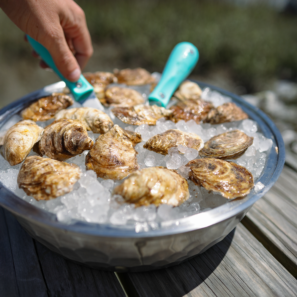 Elegant Dual-Layer Seafood Serving Bowl – Self-Draining Hot & Cold ...